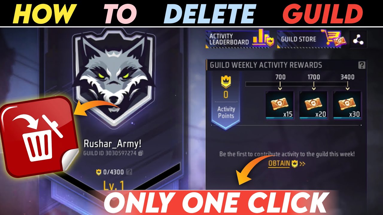 How To Delete Guild In Free Fire || Guild को कैसे Disband करें ।। Guild ...