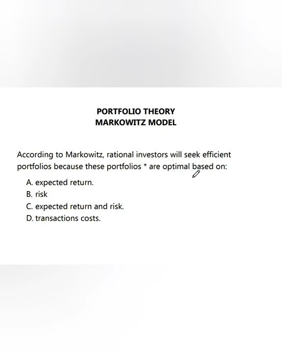 Portfolio Theory | Markowitz Model | Security Analysis and Portfolio ...