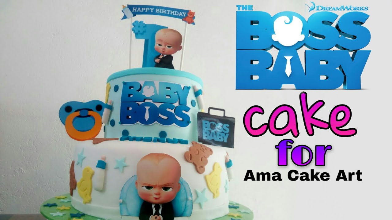 How to make Easy Baby Boss Cake l Ama Cake Art - YouTube