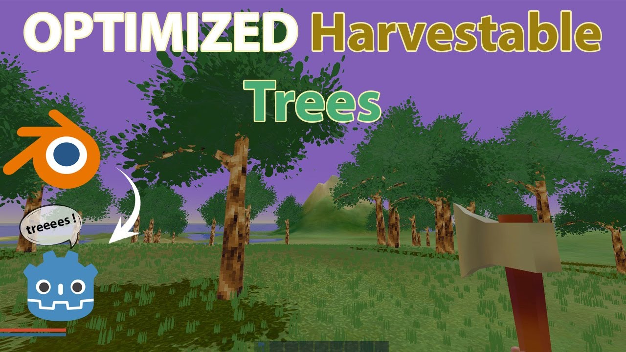 Godot: OPTIMIZED Harvestable Trees (Blender to MultiMesh & Area-Based ...