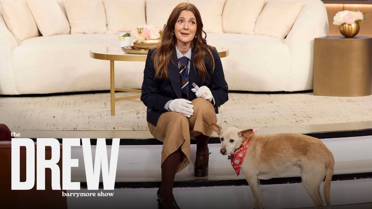 Drew Barrymore Celebrates Perfectly "ImPAWfect" Pups with GIANT Dog ...