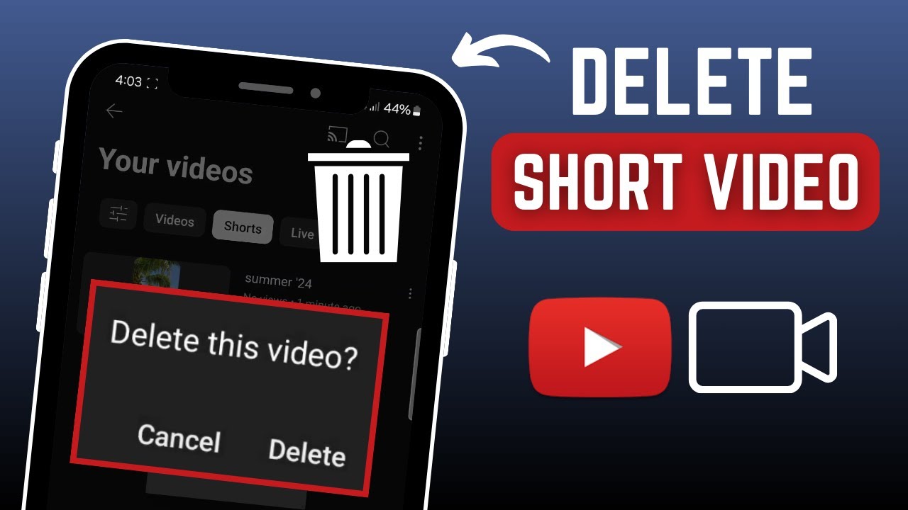 How to Delete a Short Video on YouTube - YouTube
