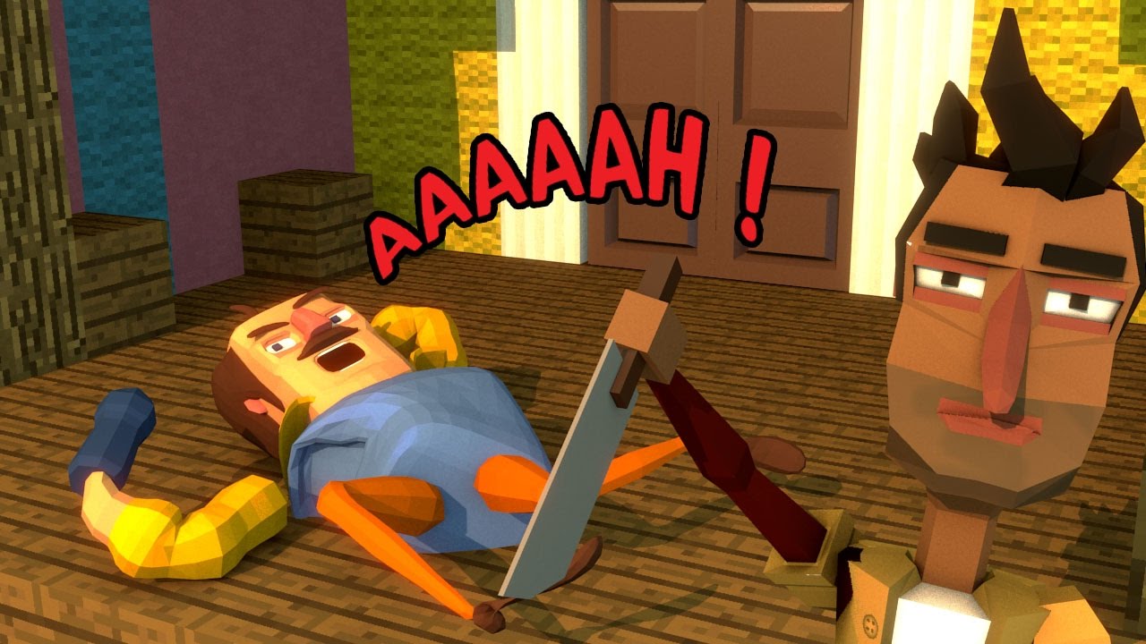 Minecraft - HE KILLED THE NEIGHBOR! (Hello Neighbor in Minecraft) - YouTube