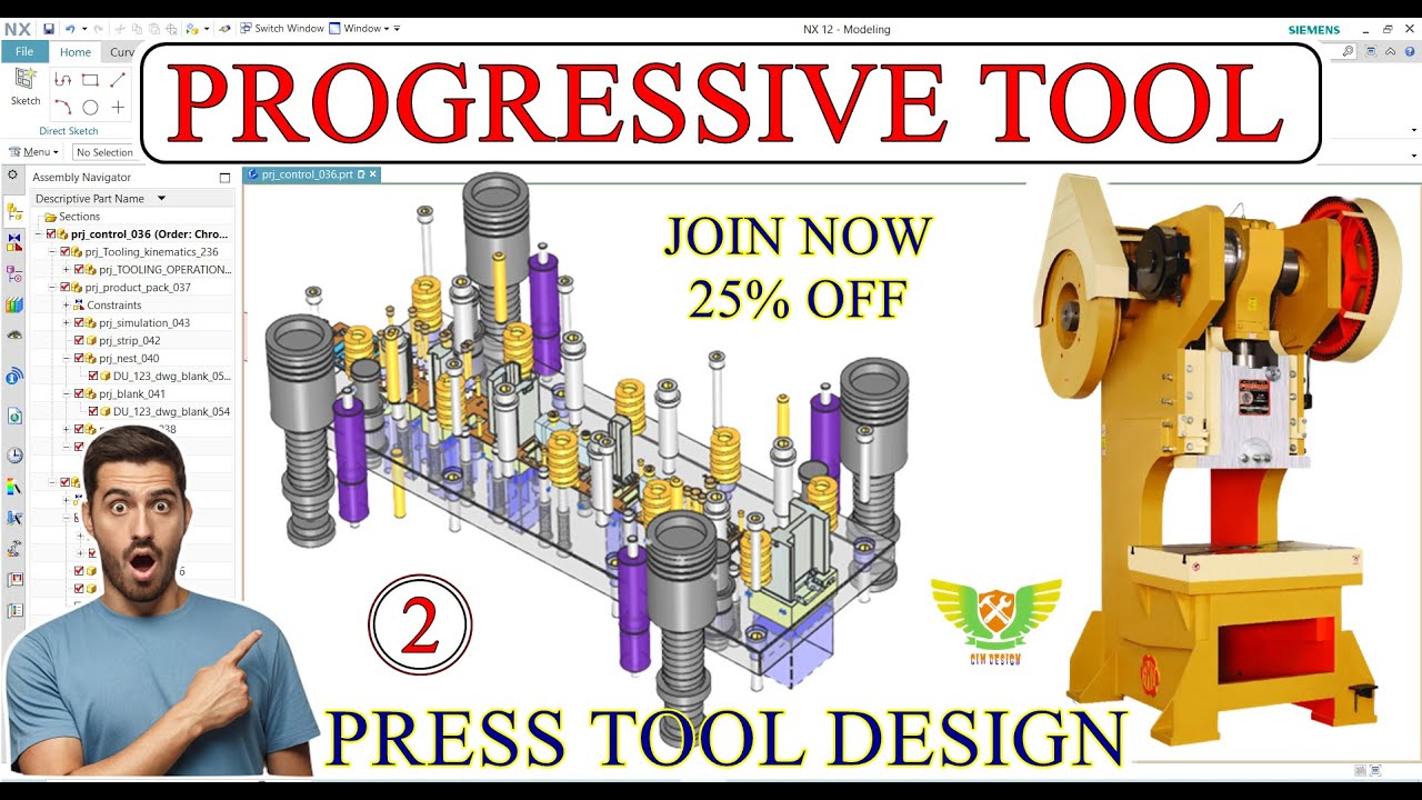 PROGRESSIVE TOOL DESIGN 🔥 Press tool design & Sheet metal die # ...