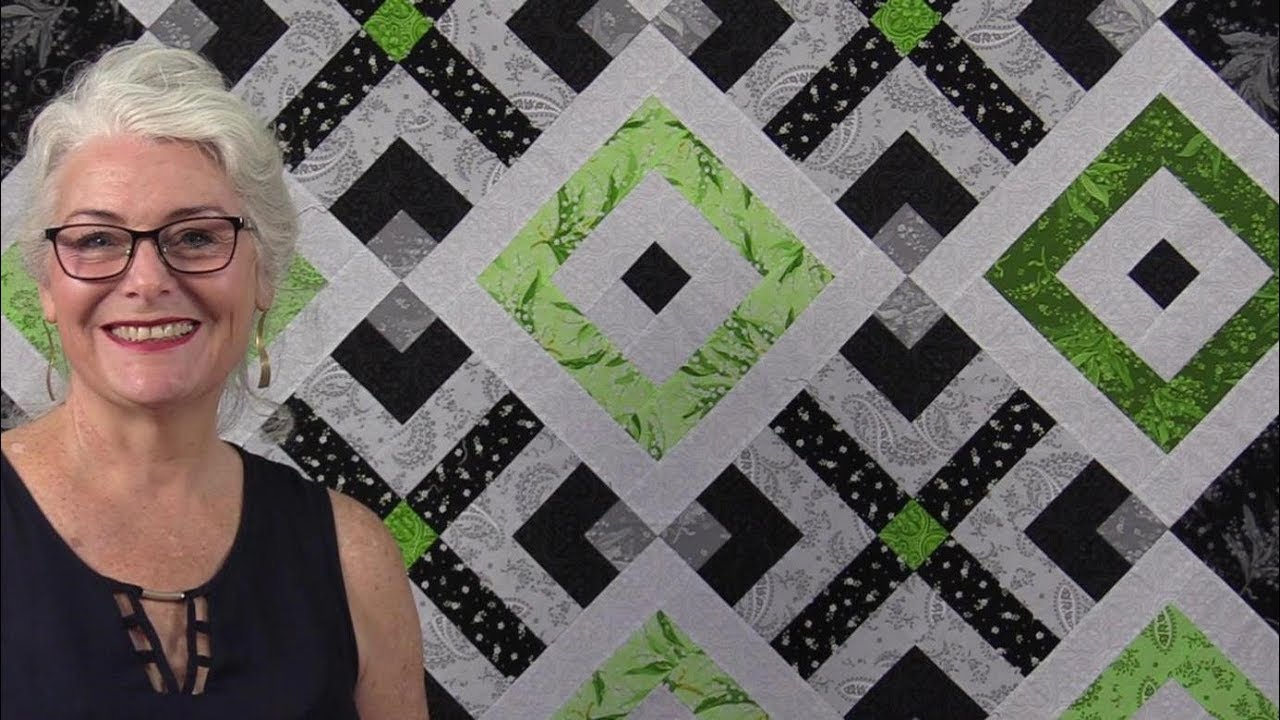 A Clean, Fresh, Modern, Free Quilt "Greenery" - YouTube