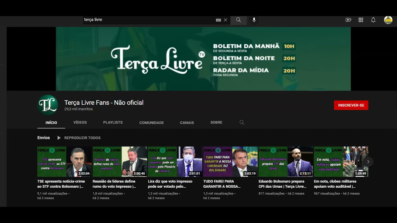 Canal Terça Livre Fans? Sabia como encontrar este canal! - YouTube