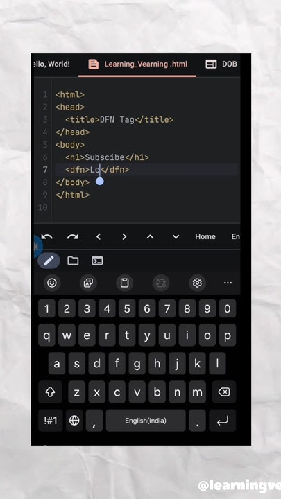 Dfn Tag In Html Coding Webdesign Python Webcoding Webdevelopment Code Webcode Youtube