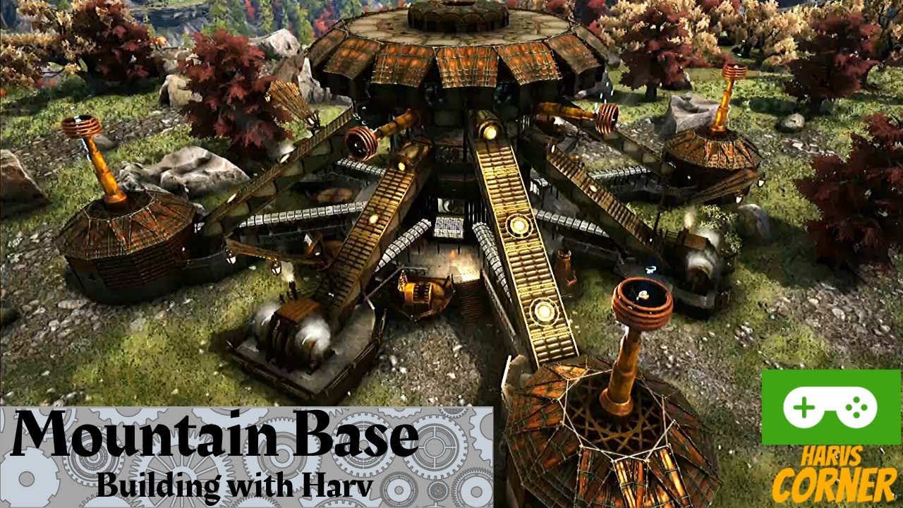 Ark Building: Mountain Base Speed Build (Valguero, S+ and Steampunk ...