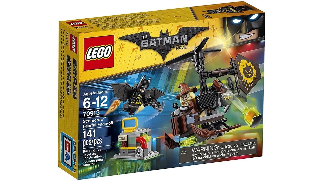 LEGO Batman Movie Scarecrow Fearful Face-Off 70913 Building Kit - YouTube