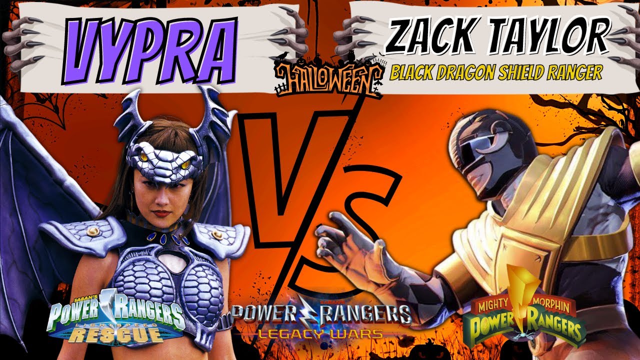 Power Rangers Legacy Wars | Vypra Vs Zack Taylor Black Dragon Shield ...