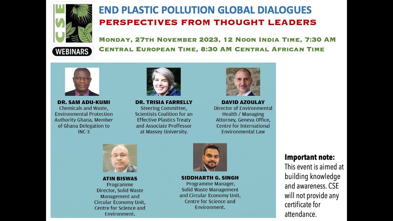 CSE’s End Plastic Pollution Global Dialogues Perspectives from Thought ...