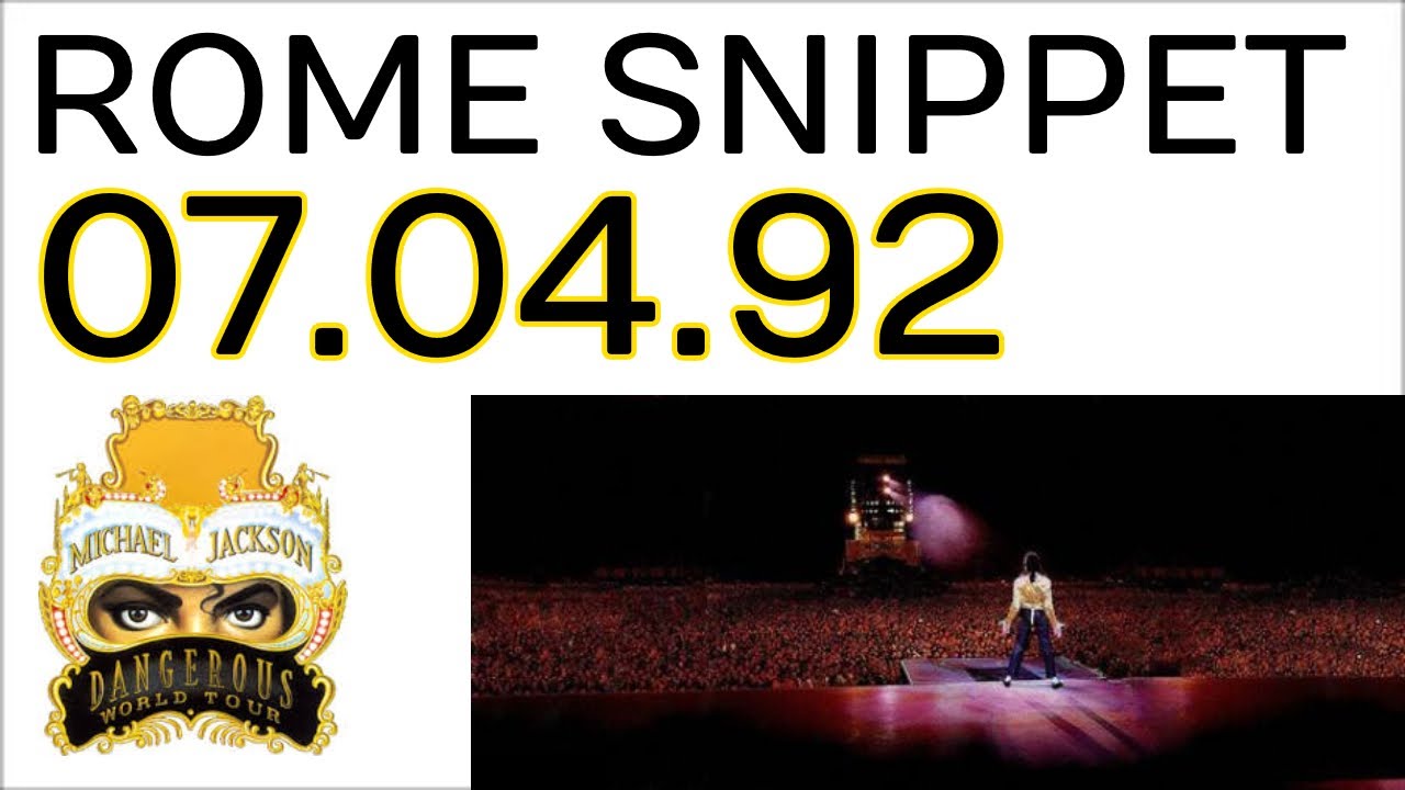 Michael Jackson Live in Rome (July 4th, 1992) - Wanna Be Startin ...