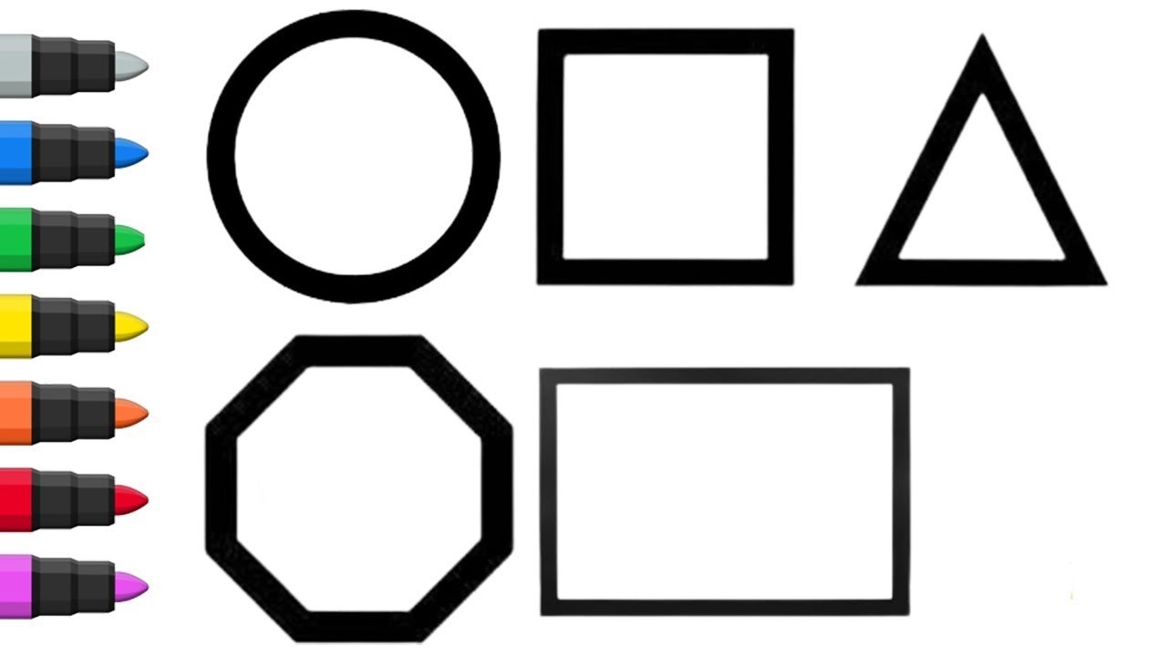HOW TO DRAW BASIC SHAPES FOR KIDS - YouTube