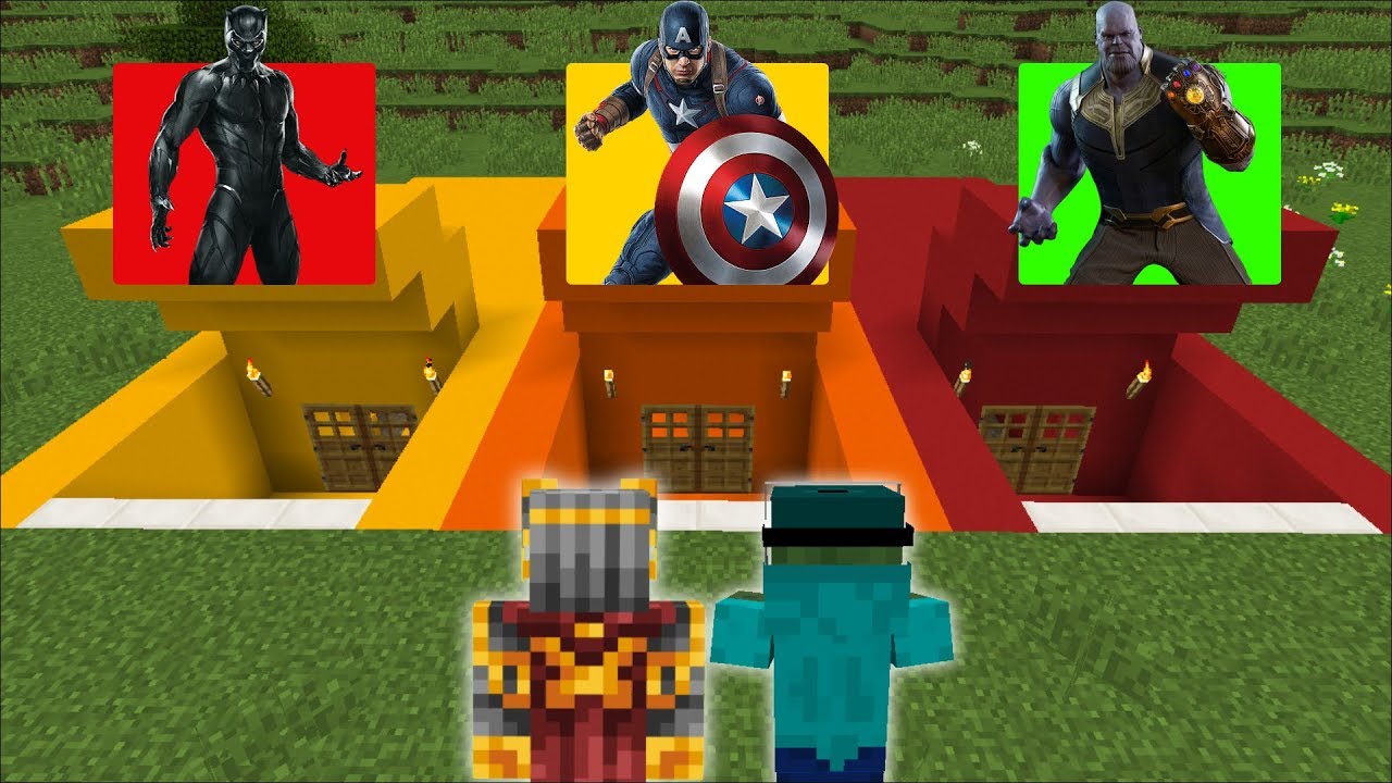 DON'T ENTER THE WRONG SECRET BASE OF SUPERHEROES IN MINECRAFT ...