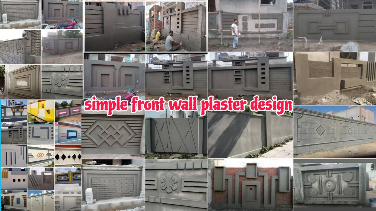 simple front wall plaster design । plaster design। House front wall ...