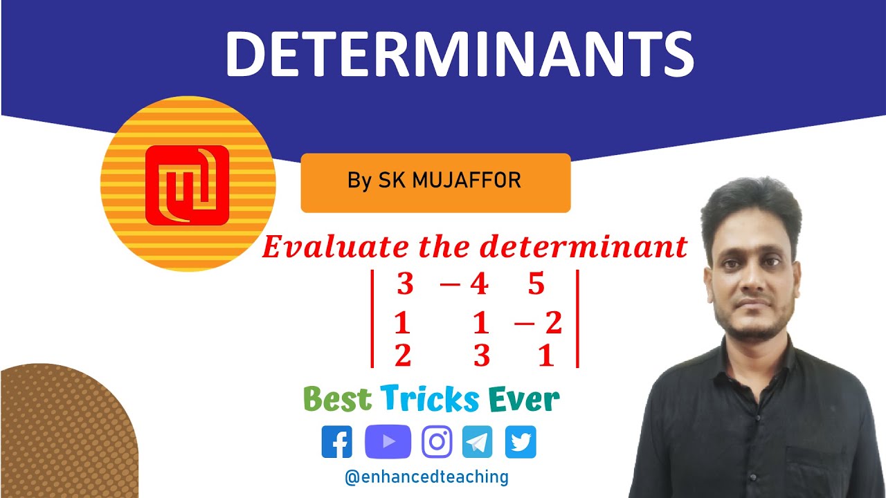Determinants I Basics and how to evaluate determinants I Class XII CBSE ...
