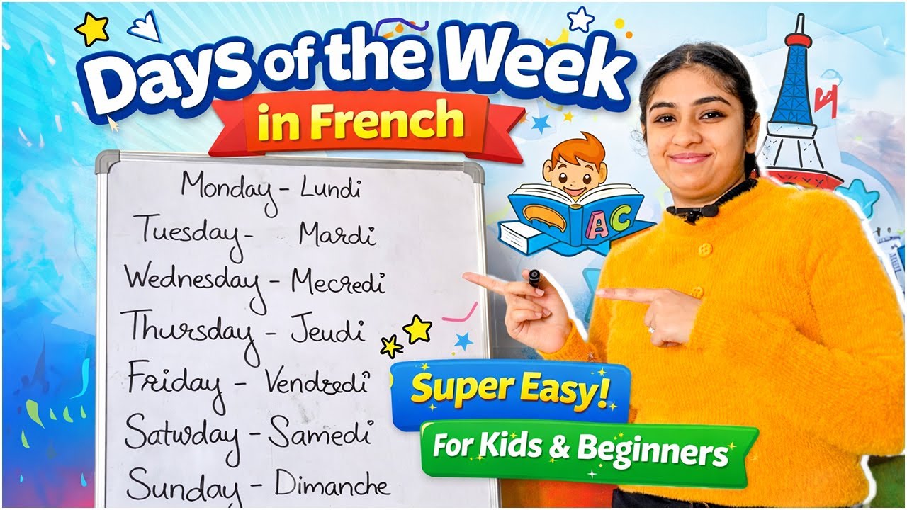Days of the Week in French | Super Easy | Kids & Beginners 🇫🇷 | Bonjour ...