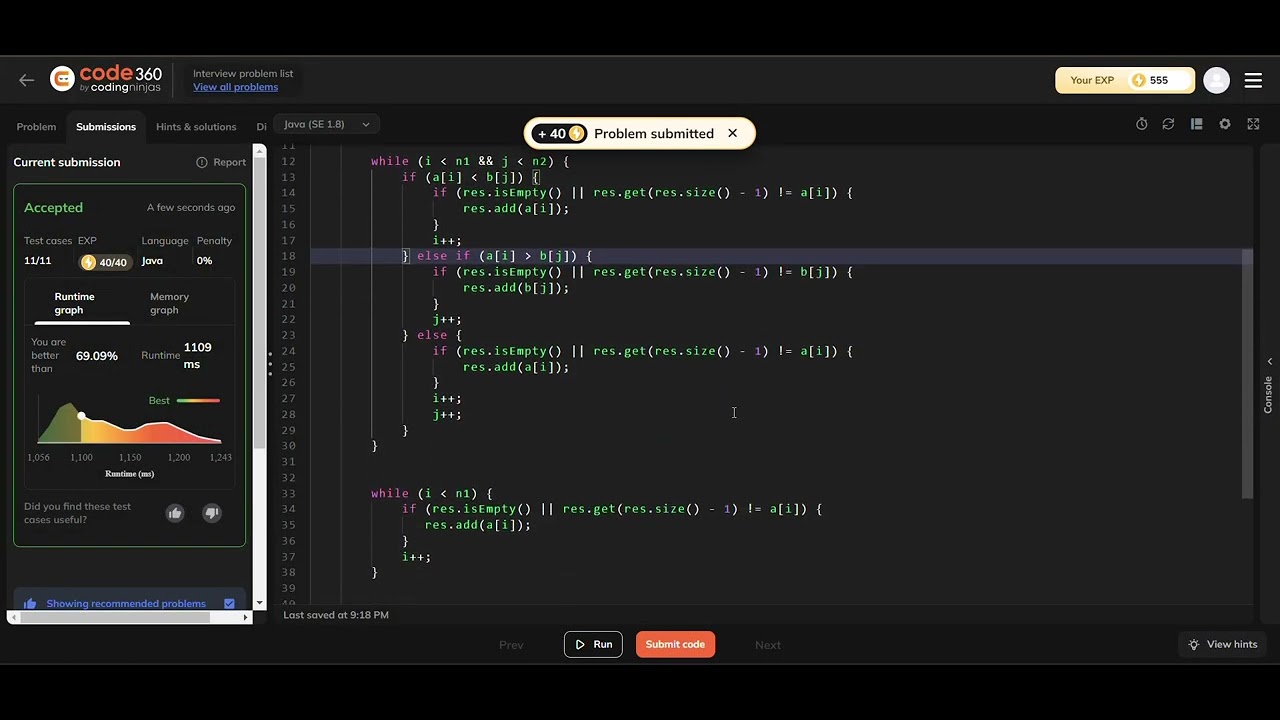Union of two sorted Arrays || Java programming - YouTube