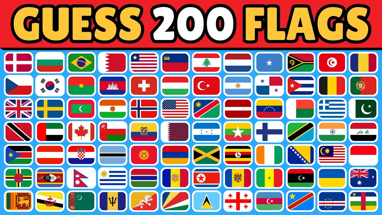 GUESS 200 FLAGS IN THE WORLD | FLAG QUIZ | GUESS THE FLAG #flag #quiz ...