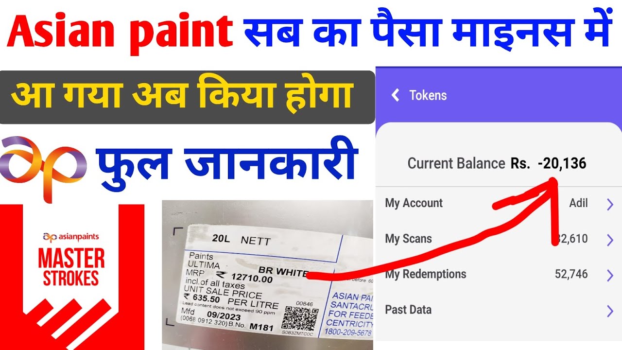 Asian paint Token का पैसा माइनस में आ गया अब किया होगा Masterstrock ...