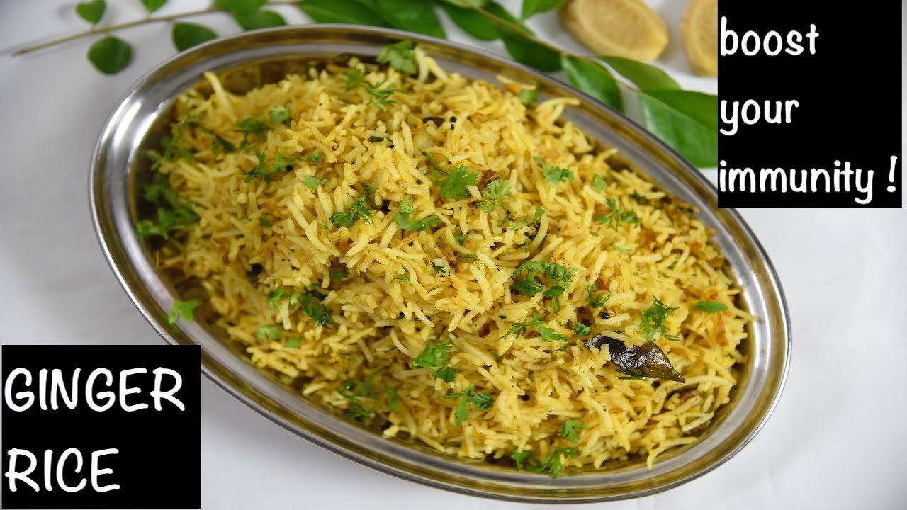 ginger rice recipe | healthy pepper ginger rice | immunity booster ...