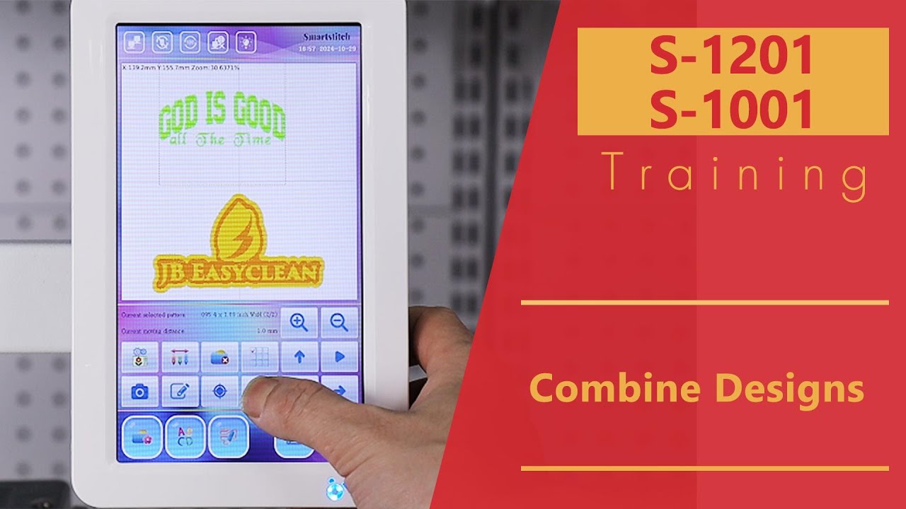 Smartstitch Embroidery Machine S1201/S1001 Learn How to combine designs ...