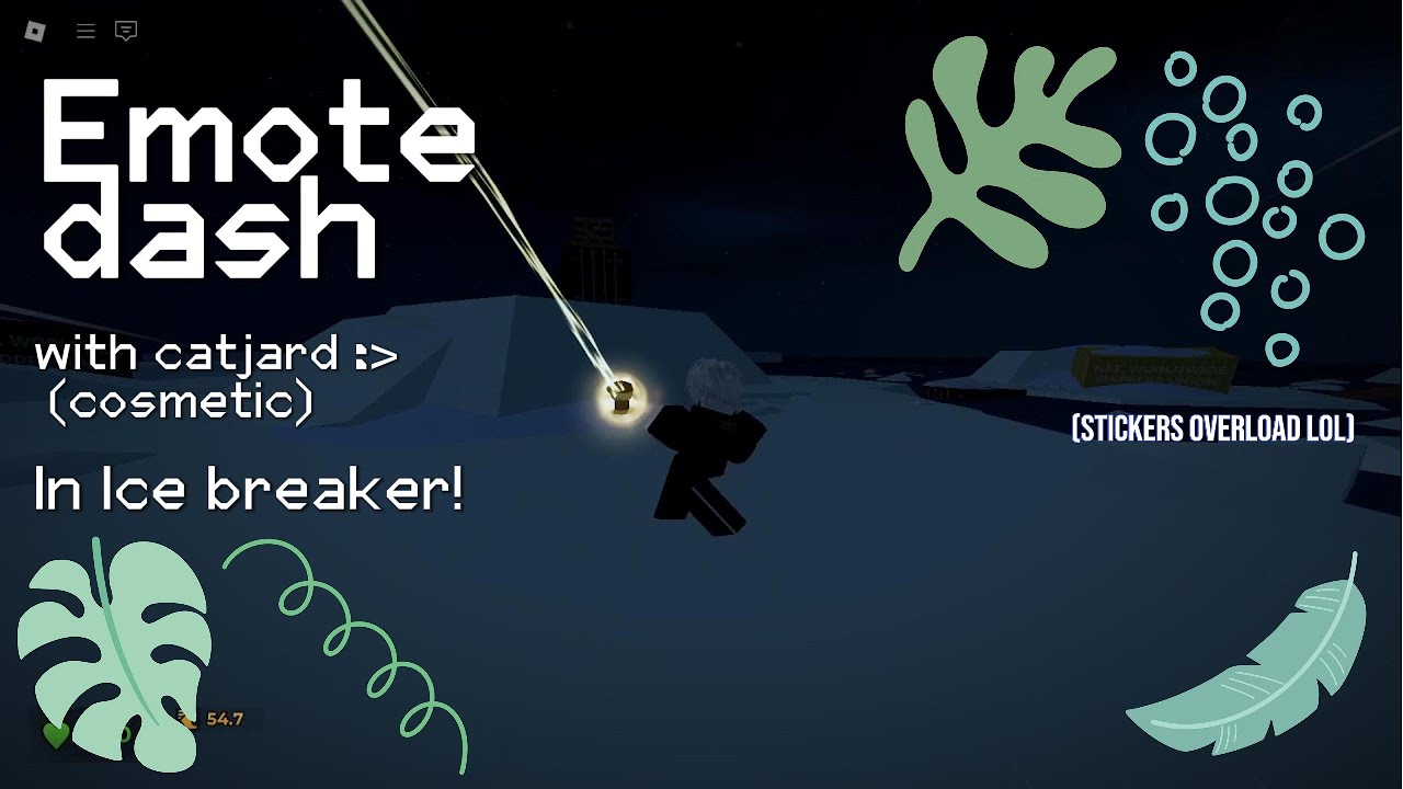 ROBLOX EVADE : Emote dash in Ice breaker... - YouTube