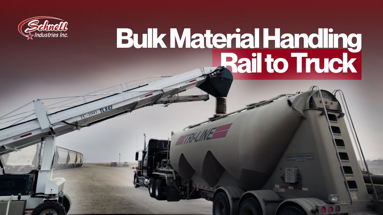Bulk Material Handling | Rail to Truck | Schnell Industries - YouTube