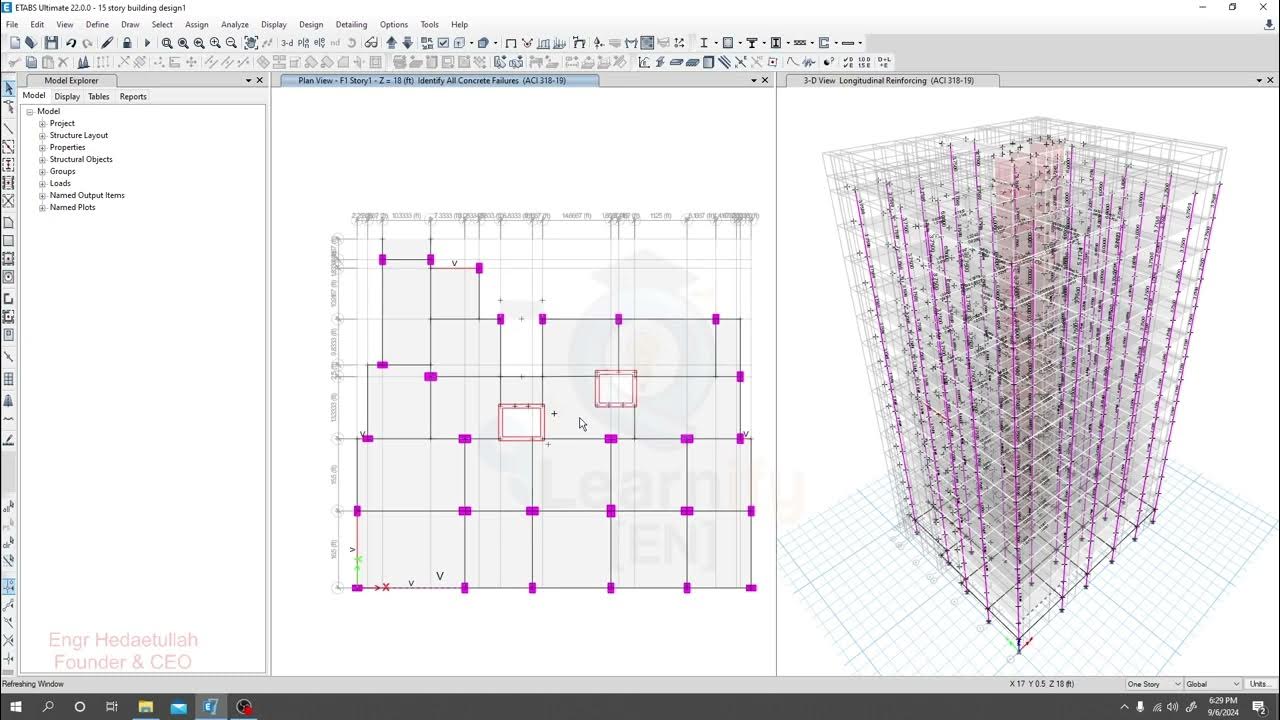 44. CSI ETABS v22 2024: Design Building In Etabs - Beam Design - Flexural, Torsional rebar ...