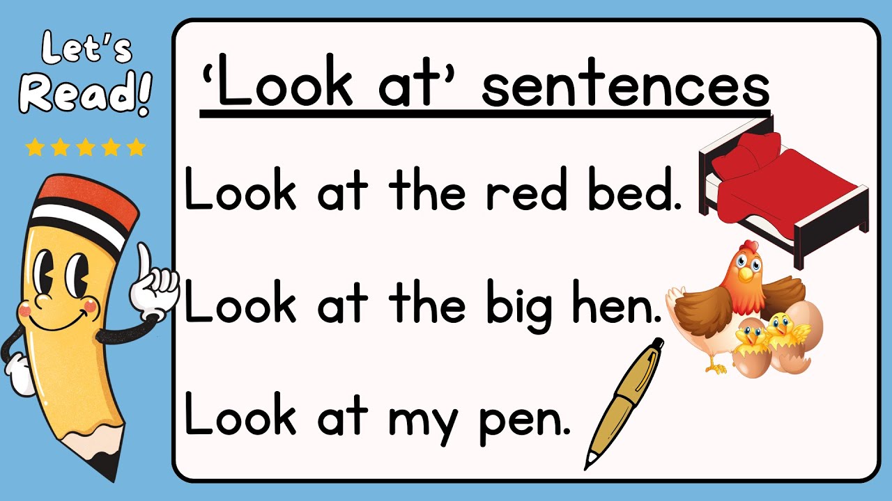 Let's Learn "Look At" Sentences! Reading for Kids - YouTube