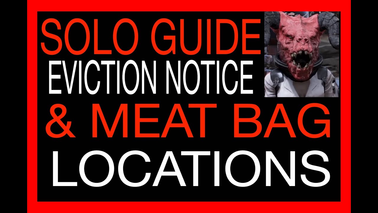 FO76 EVICTION NOTICE SOLO GUIDE & MEAT BAG LOCATION Fallout 76 Event ...