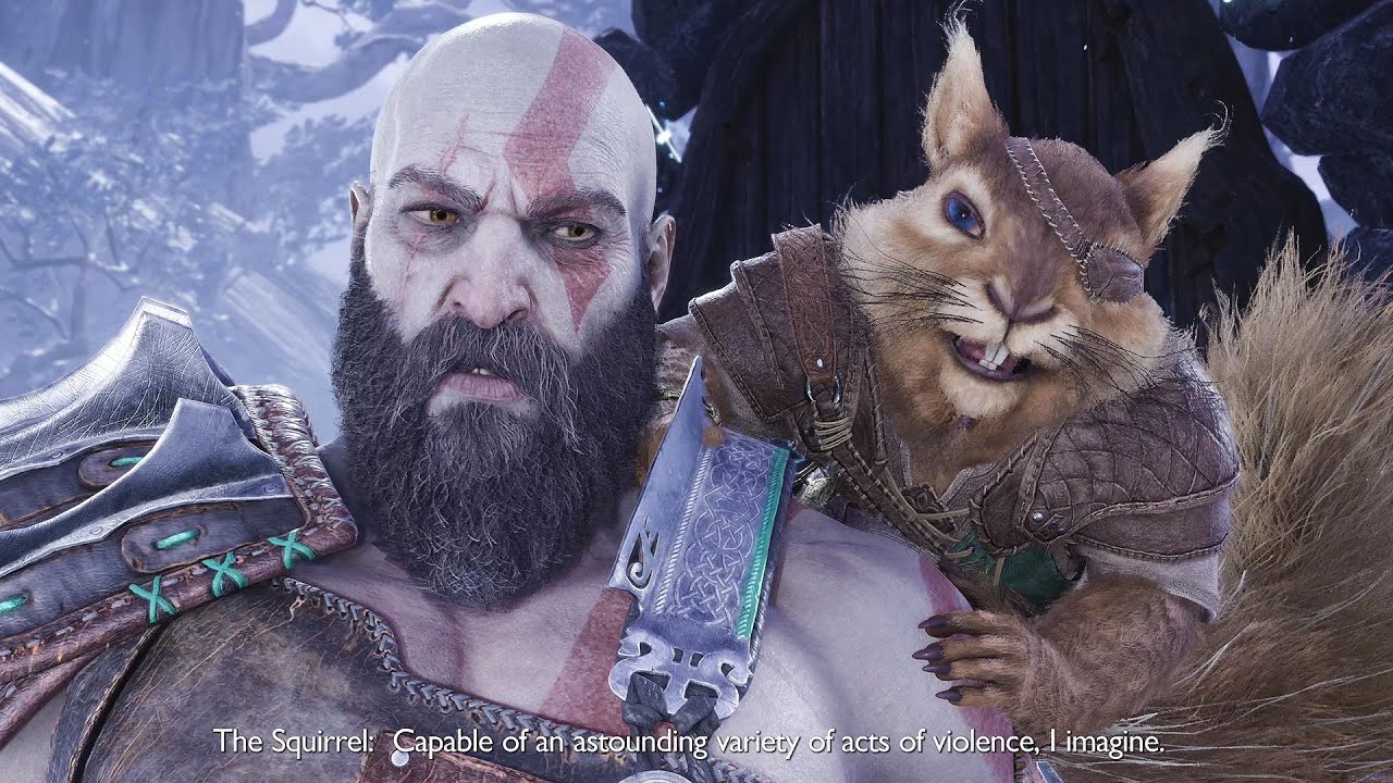 Kratos Meets A Talking Squirrel - God of War Ragnarok - YouTube