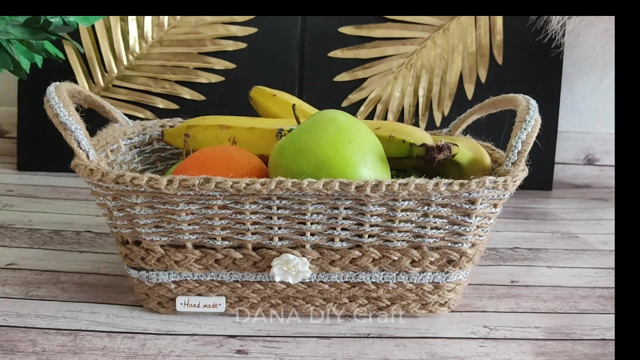 I made this cute basket with jute and love / DIY basket - YouTube