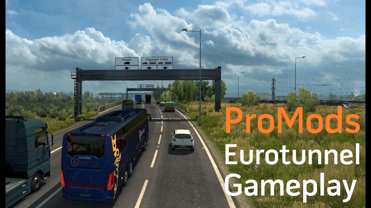 ETS2 - ProMods Dover Eurotunnel Gameplay w/ Scania Touring [1.33] - YouTube