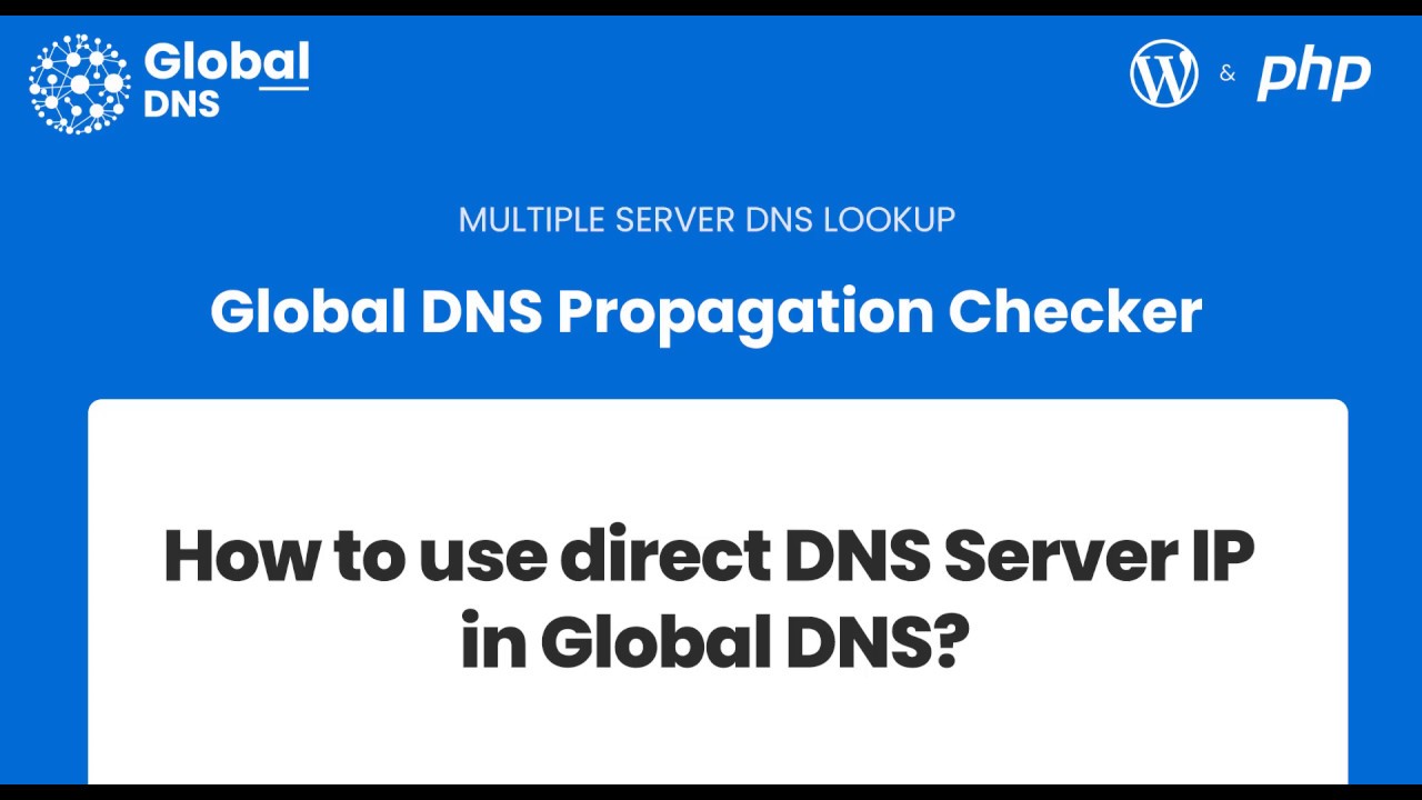 Global DNS - How to use Direct DNS Sever IP? - YouTube