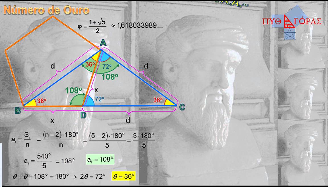 Razão Áurea Número de Ouro 1,618033 - YouTube