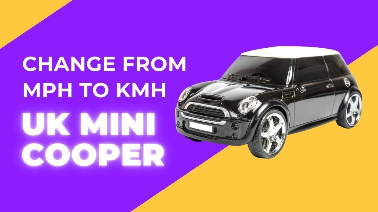 Mini Cooper change speedo clock display from MPH to Kms KM/H - YouTube