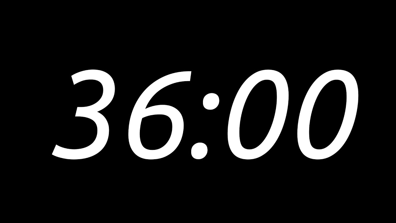 36 min timer countdown with alarm sound effect - YouTube