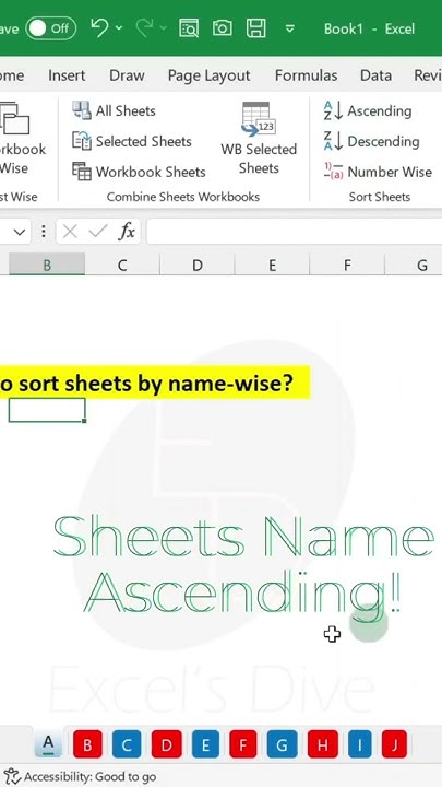 Sort Sheets By Name Wise Vba Code Excelsdive Excel Vbaexcel Youtube