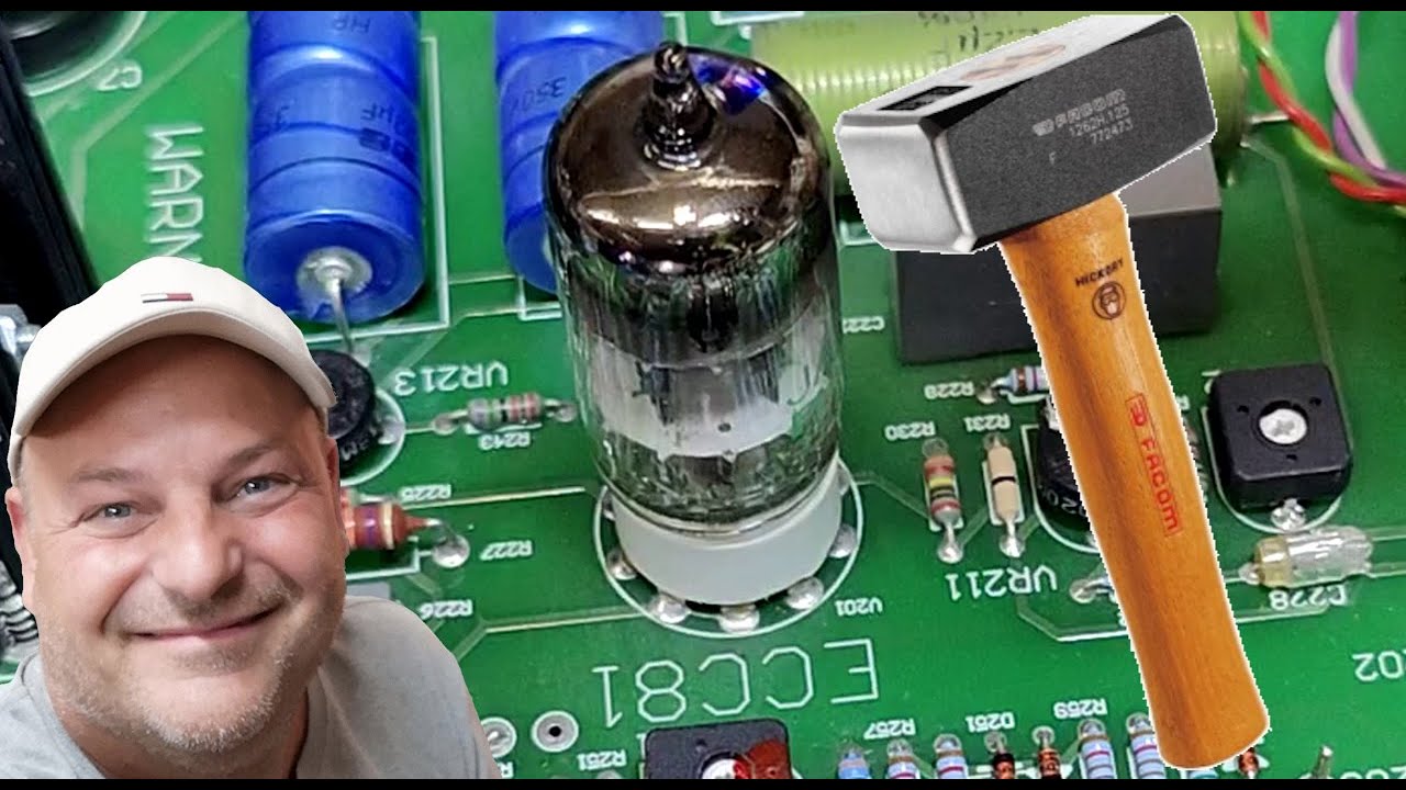 Microphonic tubes ECC81 shown and explained - YouTube