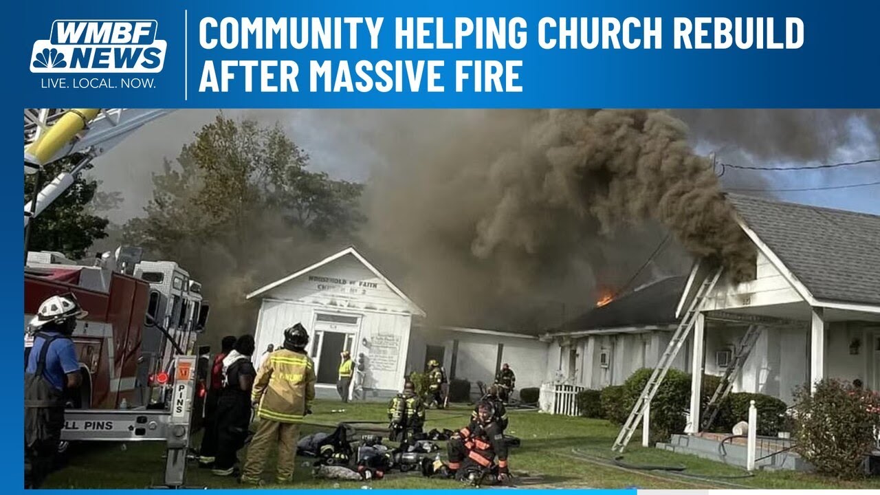 Community helping church rebuild after massive fire - YouTube