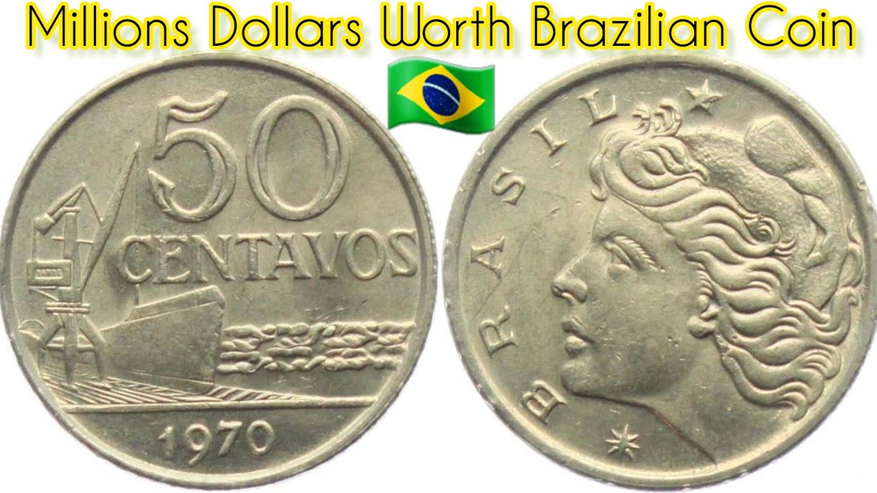 Brazil 50 Centavos 1970 Coin Worth - Value Of Brazil Coins - Rare Coin ...