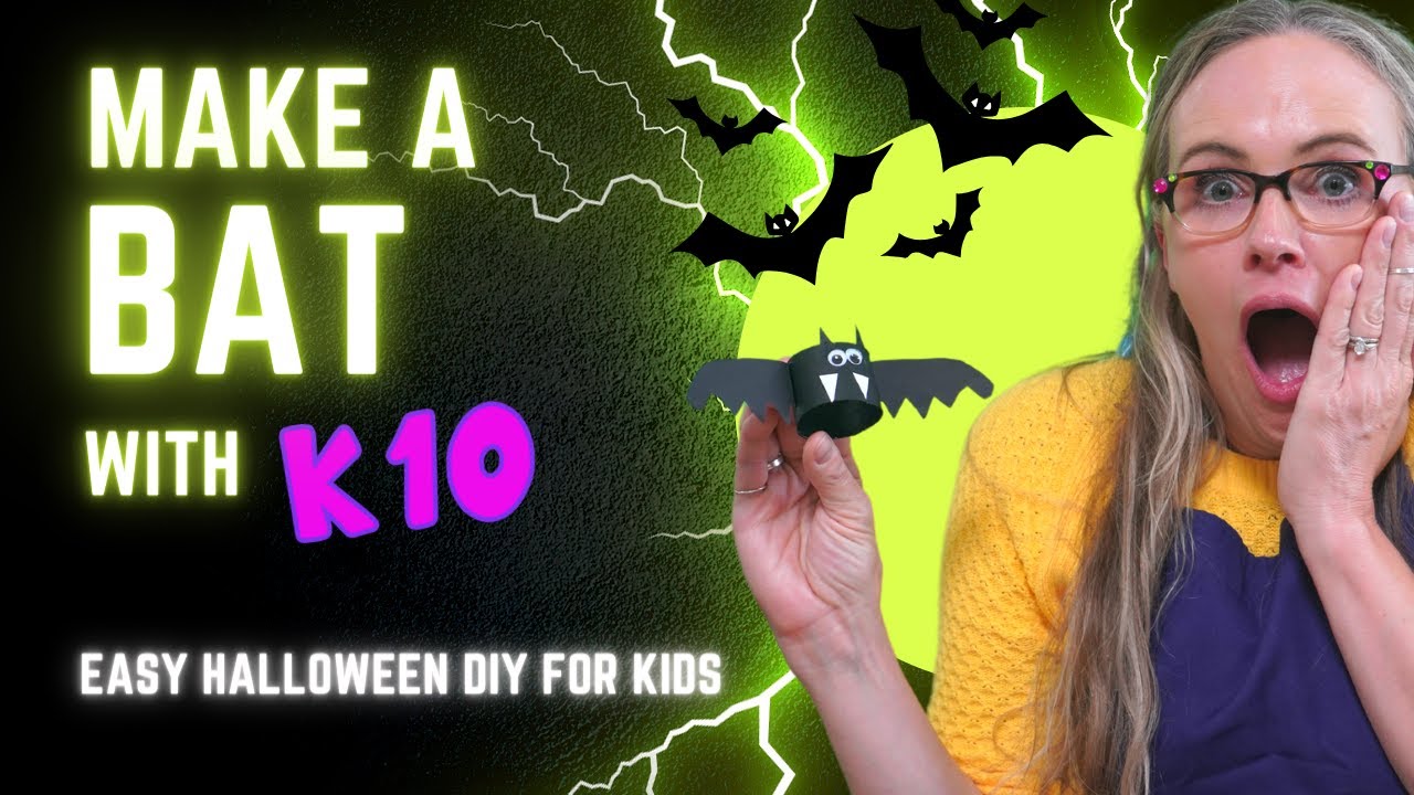 🦇 HALLOWEEN BAT DIY Craft for Kids | Easy Halloween Decoration | Spooky ...