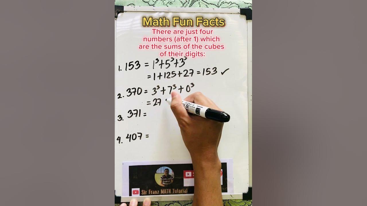 MATH FUN FACTS #001 - YouTube