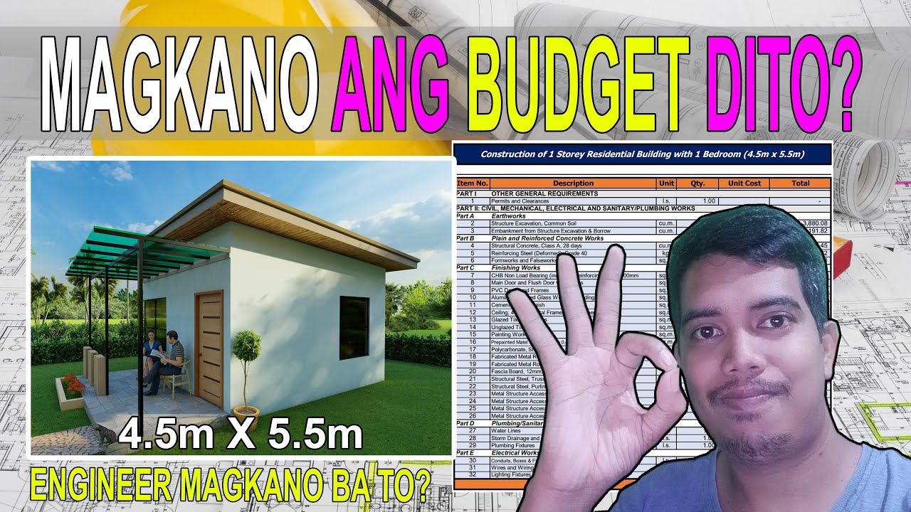 Magkano ang magagasto sa bahay na ito? 4.5m x5.5m - YouTube
