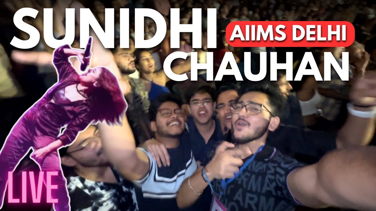 Sunidhi Chauhan LIVE Concert In PULSE 2023 🔥 AIIMS Delhi Fest !! MBBS ...