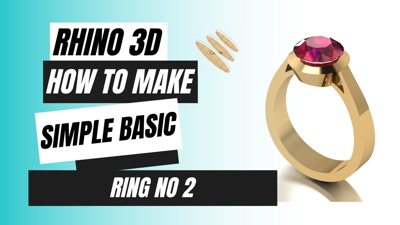 Jewelry CAD Desgin Tutorial : Simple Desgin Ring Rhino 3D Modeling ...