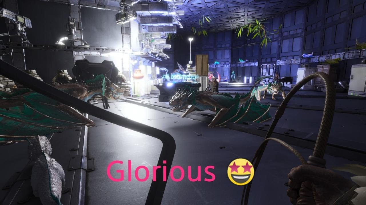 ARK Survival Ascended, lvl 180 cyan poison triplets! - YouTube
