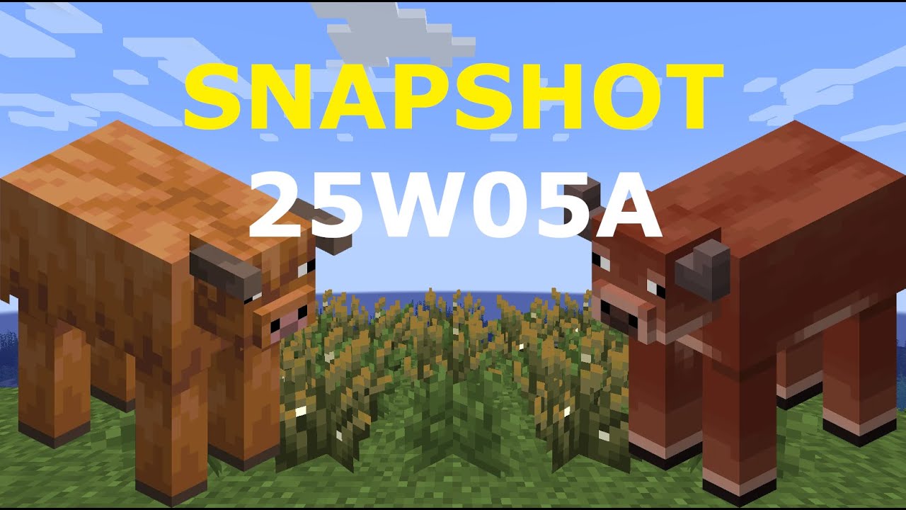FIREFLIES, New Cows, Minecraft Snapshot 25w05a - YouTube