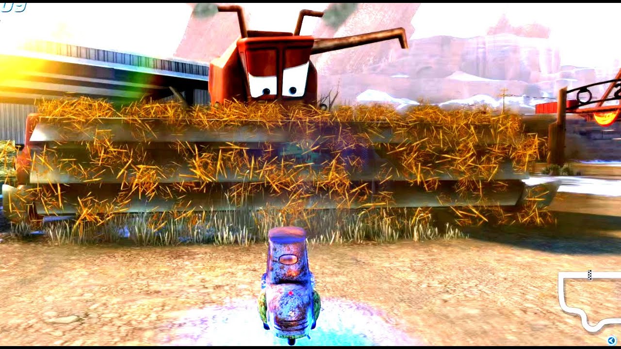 Guido Tractor Tipping Frank Combine Harvester Cars 3 - YouTube
